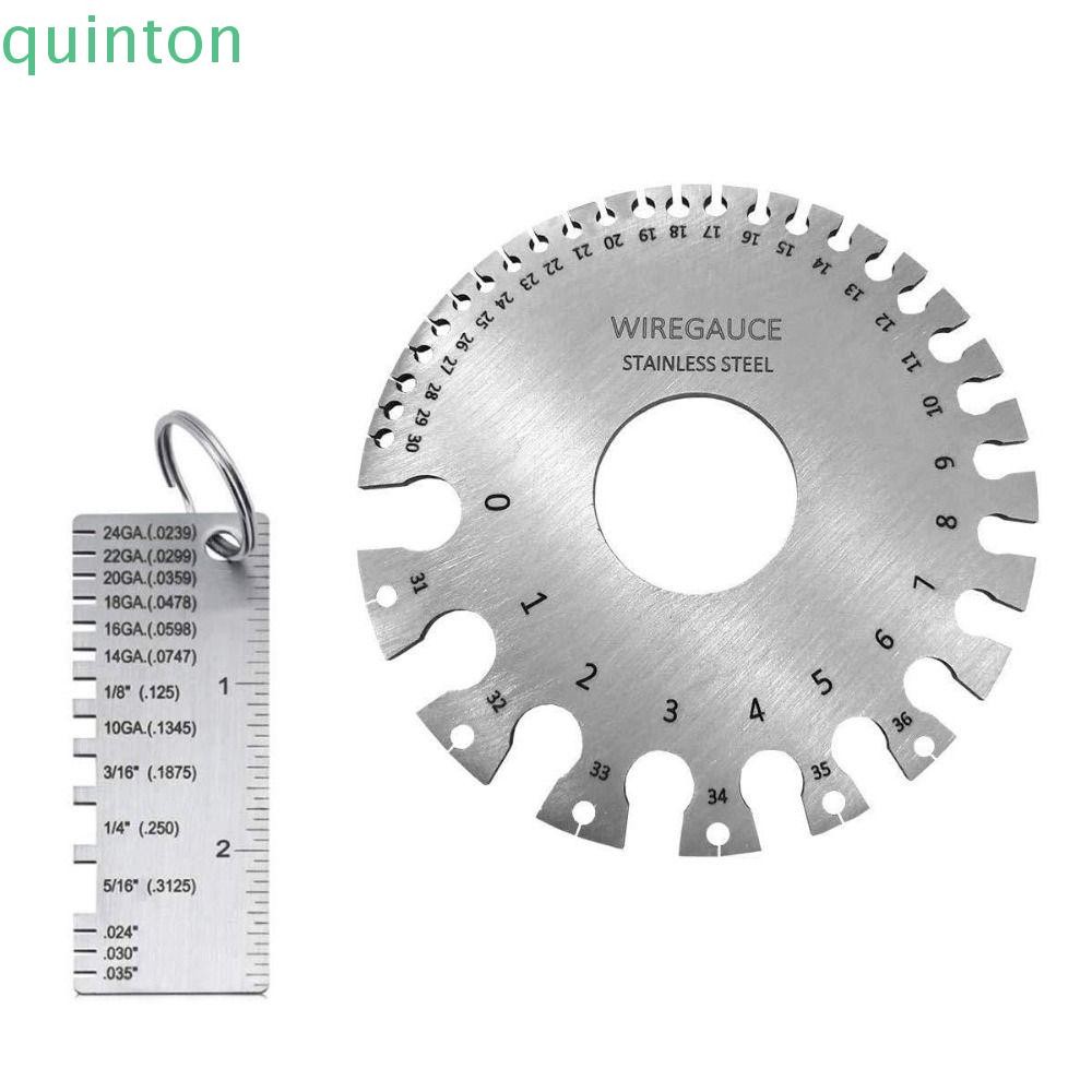 QUINTON Wire Gauge Stainless Steel Round Weld Inspection Gage Thickness ...
