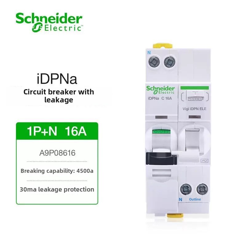Schneider Miniature IDPNA Vigi ELE 36mm MCB Circuit Breaker Plastic 1P ...