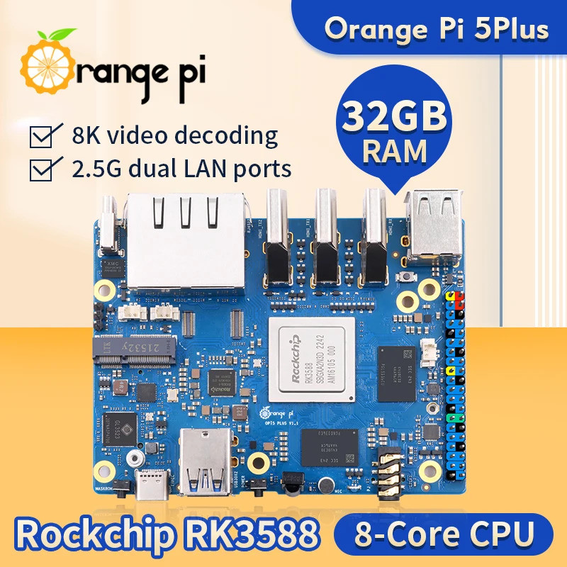 Orange Pi 5 Plus 32GB RAM Single Board Computer RK3588 PCIE Module ...