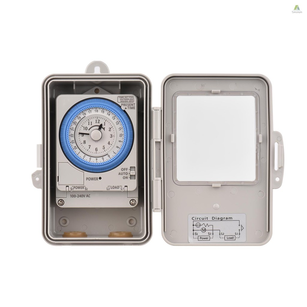 Mechanical 24 Hours Timer Switch IP53 Rating Programmable Electrical ...