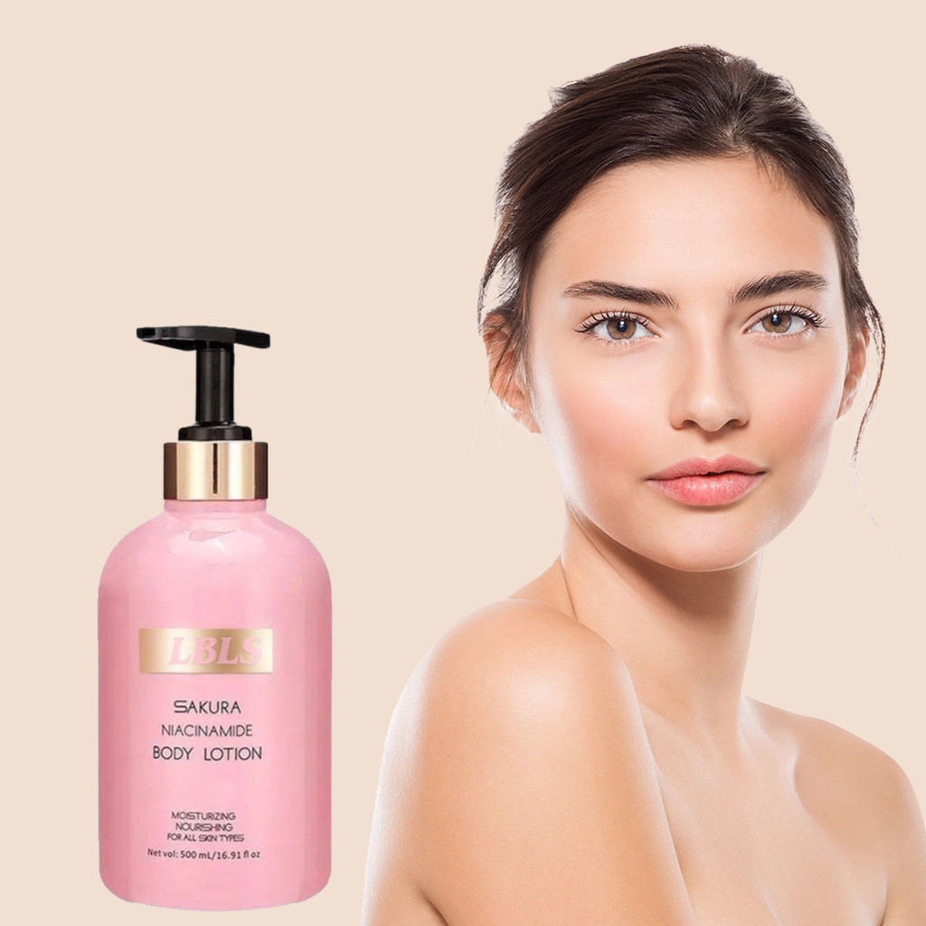 Niacinamide Body Lotion 500ml Sakura & Oat Extract Calms Eczema-Prone ...