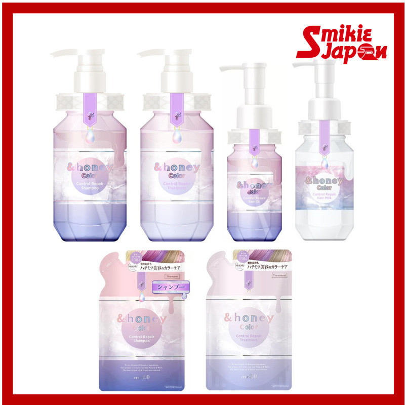 &honey Color Control Repair Shampoo 440ml Treatment 445g Hair Oil 100ml Hair Milk Hair Color ...