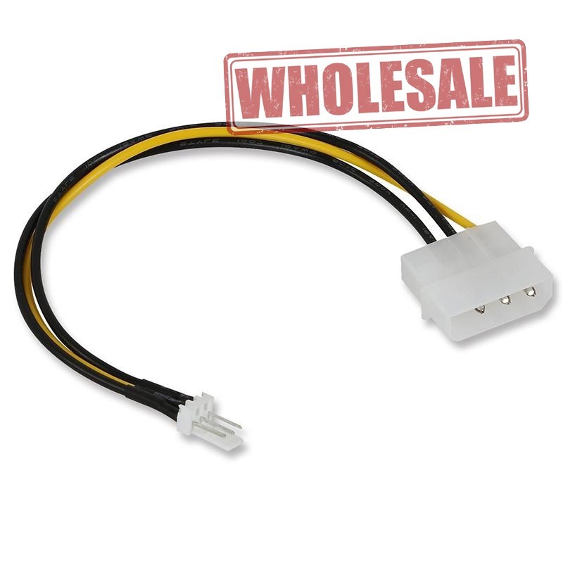 IDE Molex Connector 4 Hole 3 Pin Male to 3 pin Male Case Fan Power ...