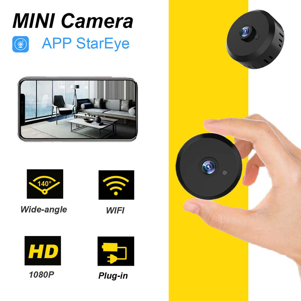 1080P Mini Camera WiFi Monitoring Camera Motion Detection Infrared ...