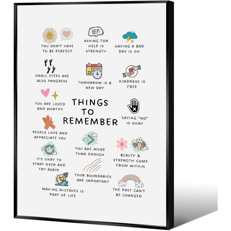 Growth Mindset Canvas Art Positive Affirmation Quotes xin Unframed ...