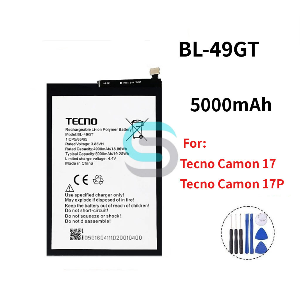 Tecno Camon17 CG6 CG7 Battery BL-49GT bl49gt 49gt Battery | Shopee ...