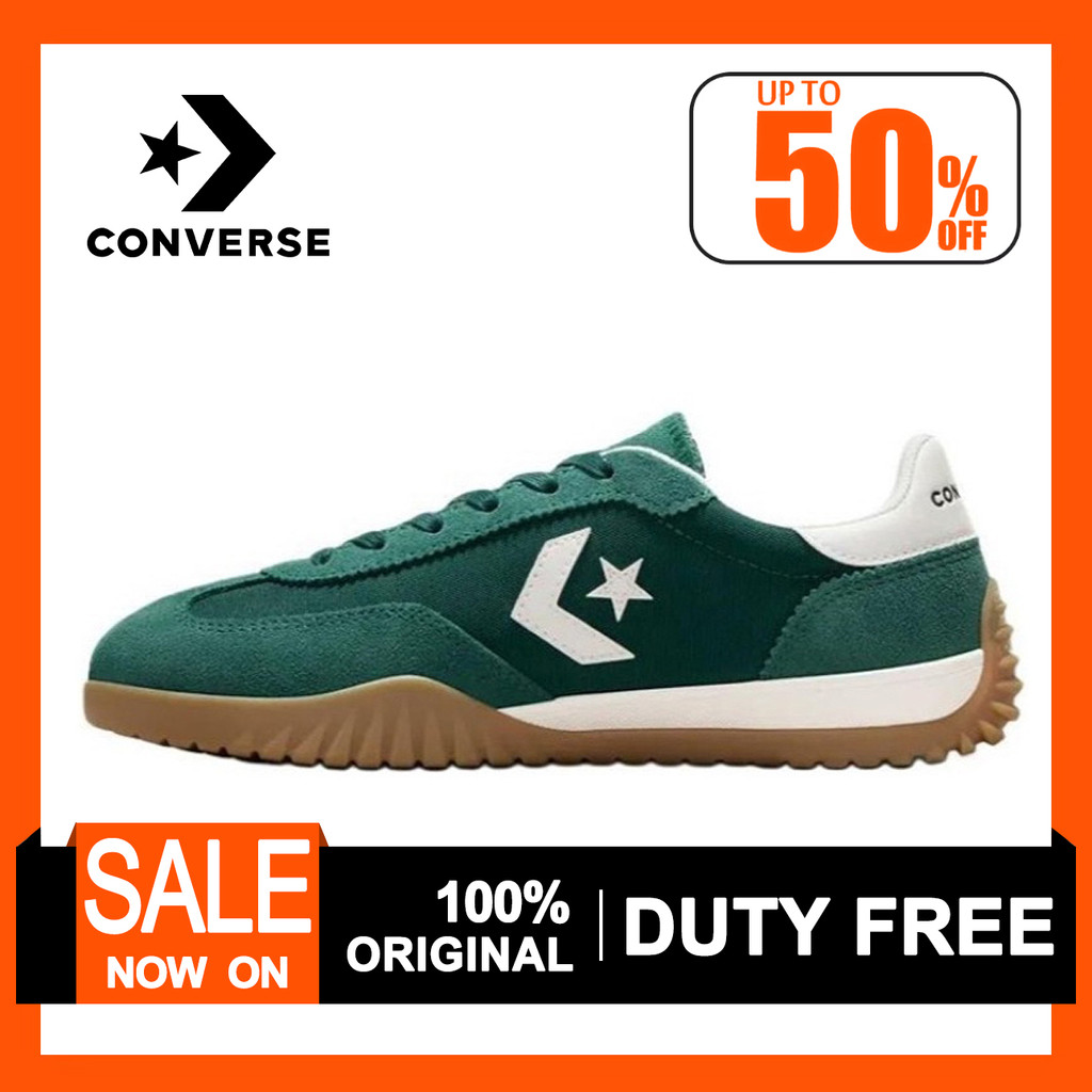 【100%Original】Converse Run Star Trainer Green Leather Sneakers Unisex ...