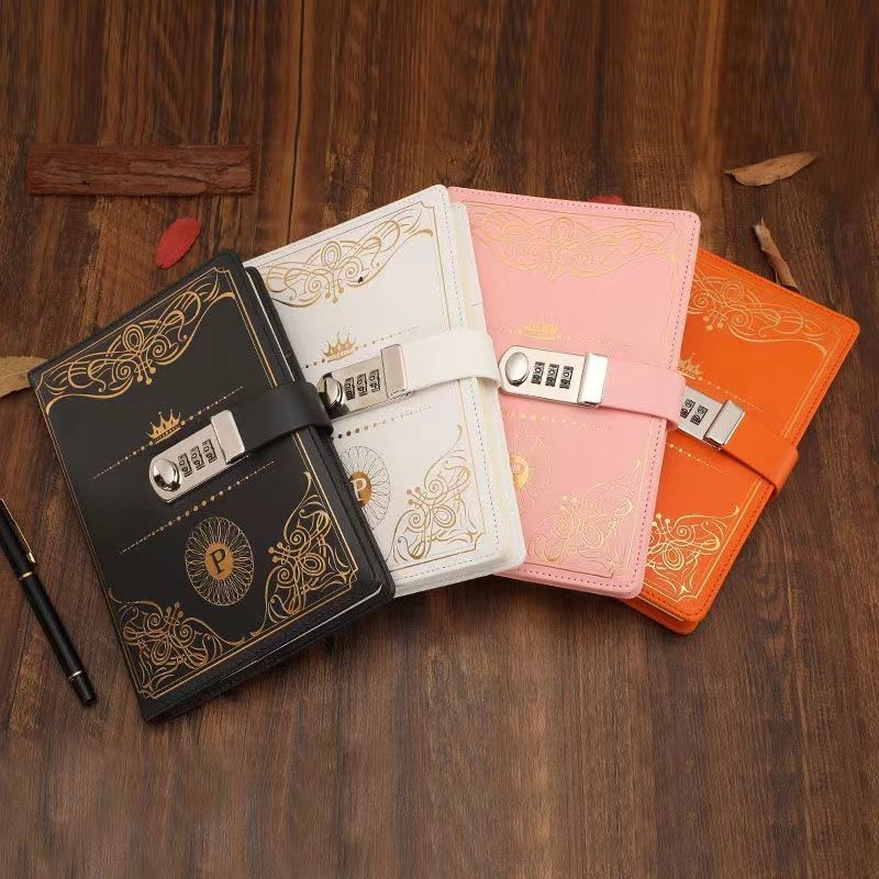2025 New Product Password Notebook with Lock Thickened Student Notebook ...