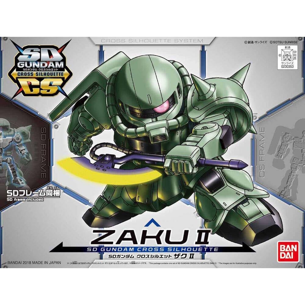 SD Gundam Cross Silhouette Zaku II color-coded plastic model | Shopee ...