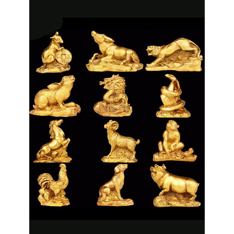 Copper Zodiac Ornaments Copper Zodiac Ornaments 12 Phases Full Set ...