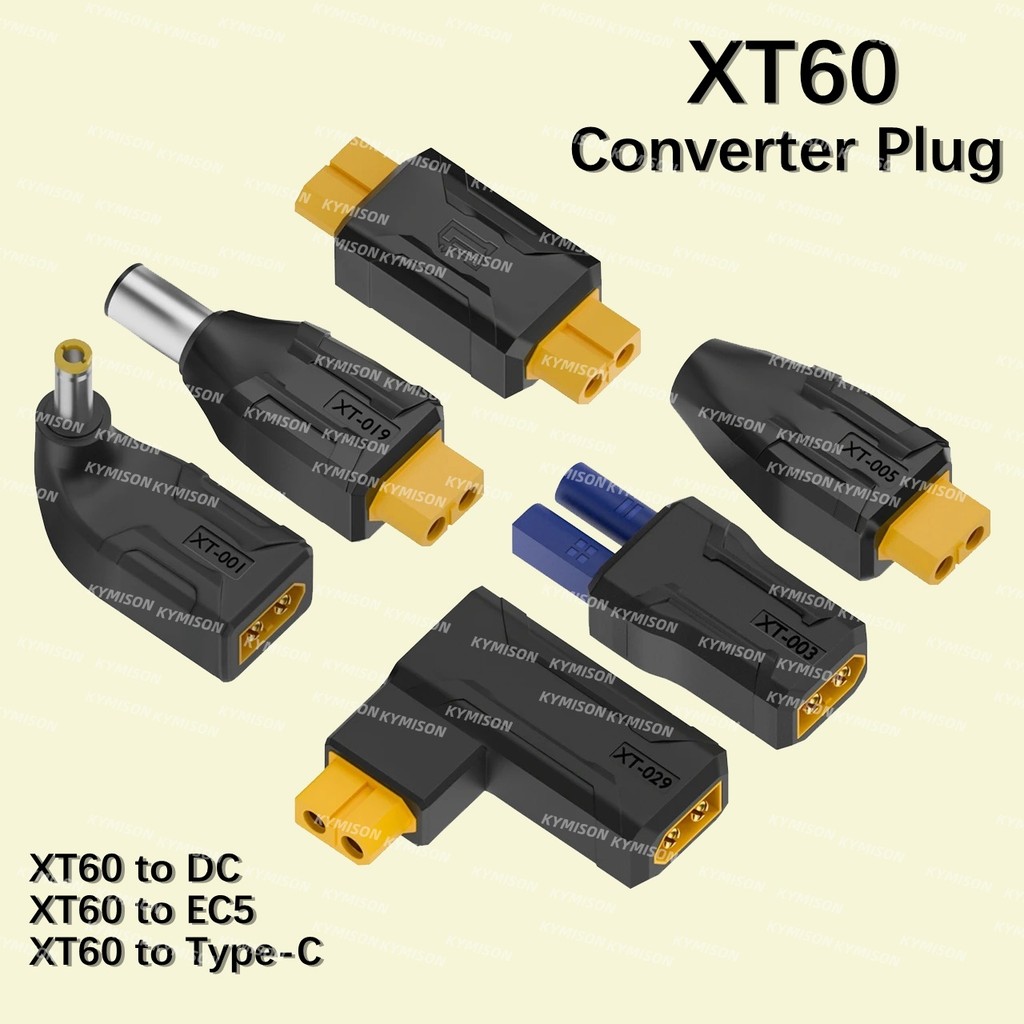 XT60 Male Female to EC5 Female Plug Type-c DC Male Female No Wire ...