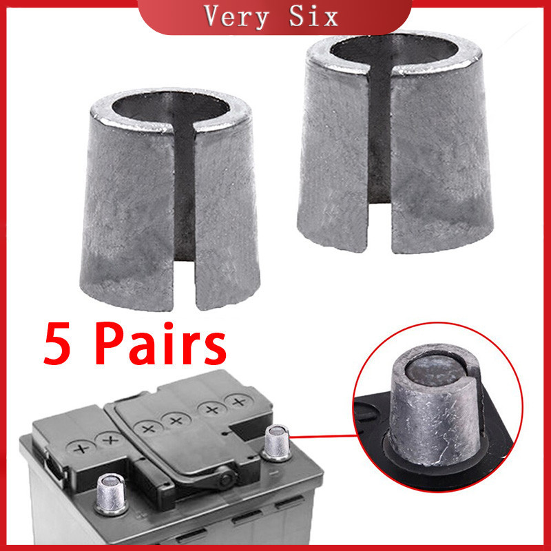 5 Pairs Car Battery Terminal Post Adapter Positive Negative Post ...