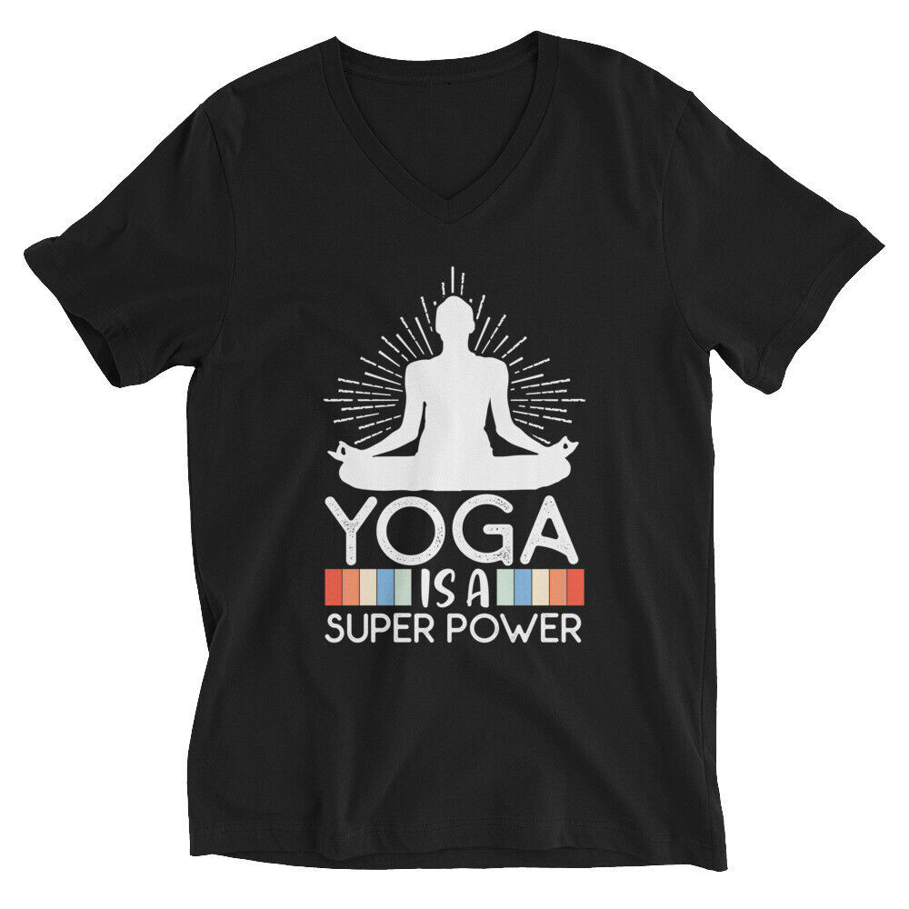 Yoga Is A Super Power Namaste Meditation Yoga Lovers V-Neck | Shopee ...