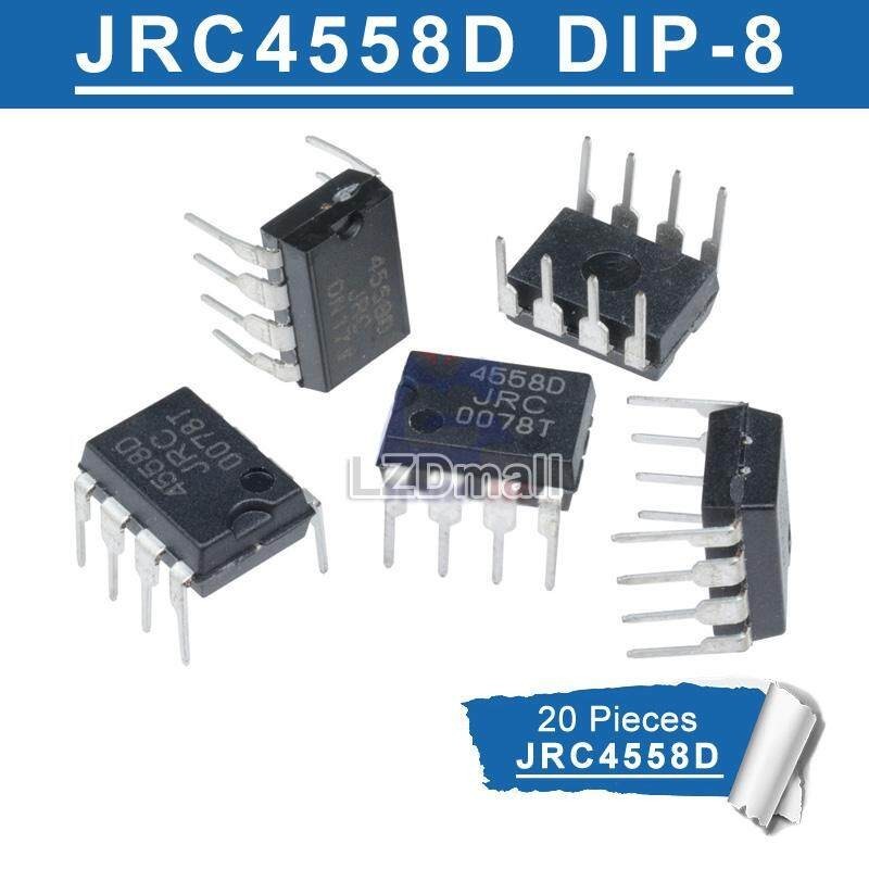 20pcs 4558D JRC4558D DIP-8 JRC4558 NJM4558D 4558 JRC4558 NJM4558 DIP8 ...