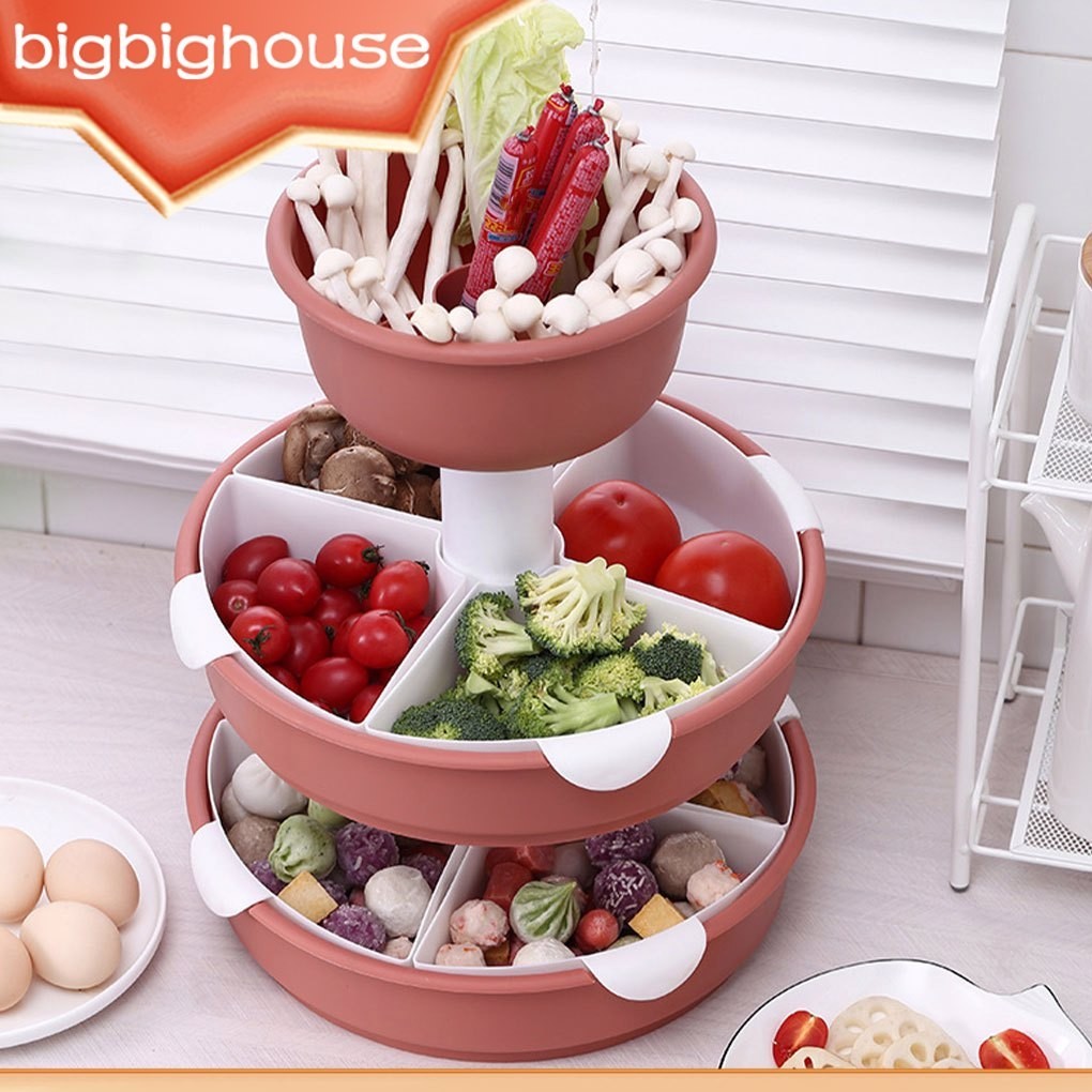 Rotating Plate Hot Pot Holder Double-layer Rack Storage Solution ...