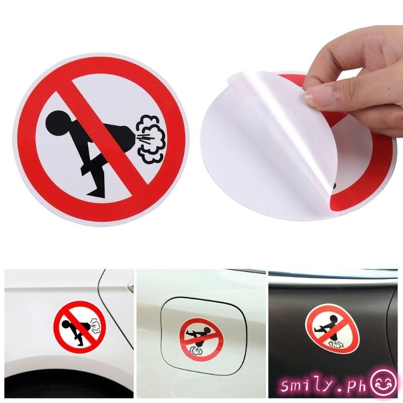 SMLILY Car Sticker No Farting Funny Ass PET Auto Motorcycles Exterior ...