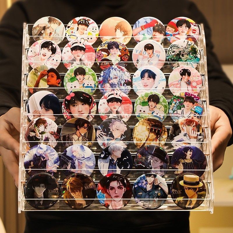 Display Stand Storage Box Millet Badge Colored Paper Peripheral Shelf ...