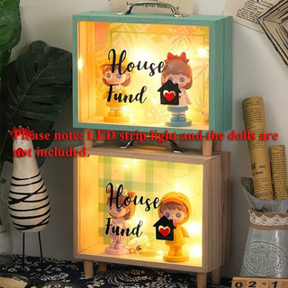 Wooden Piggy Bank Storage Coin Bank DIY Name Alkansya Coin Box Wooden ...