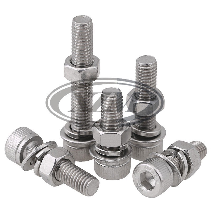 【XZM1】M8/M10/M12 A2-70 Screw Set SS Screw set Stainless 304 Nut ...
