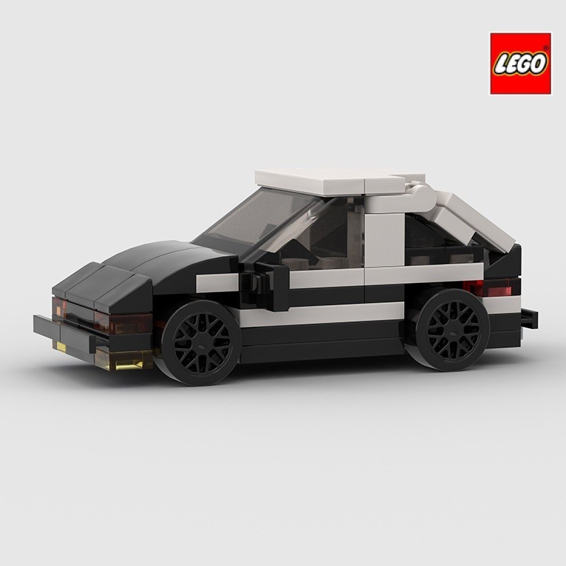 Compatible with MOC Building Blocks Mini AE86 City Race off-Road Open ...
