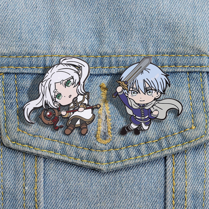 Cartoon Animation Character Frieren at the Funeral Metal Badge Simmel ...