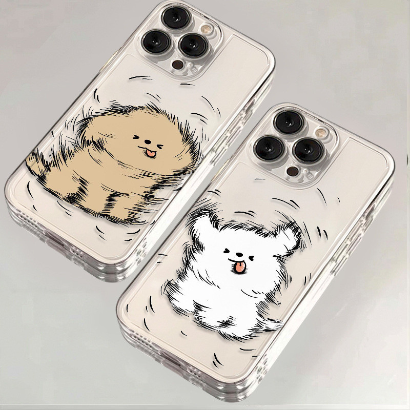 Couple Head Shaking Dog iPhone16pro 15 Personalized Phone Case Suitable ...