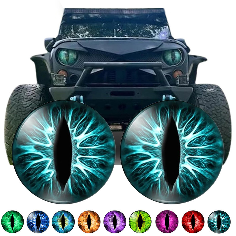 Off Road Vehicle Beasts Eyes Headlight Decals Fade-Resistant Automobile ...