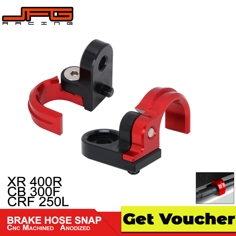FF-JFG RACING Motorcycle Rear Brake Line Hose Snap Clamp For Honda ...
