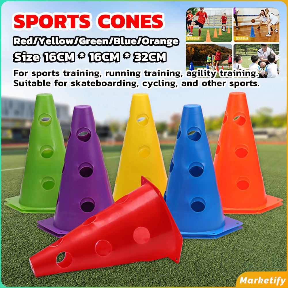 MK 32cm Agility Training Cone Plastic 5 colors Skateboarding Soccer ...