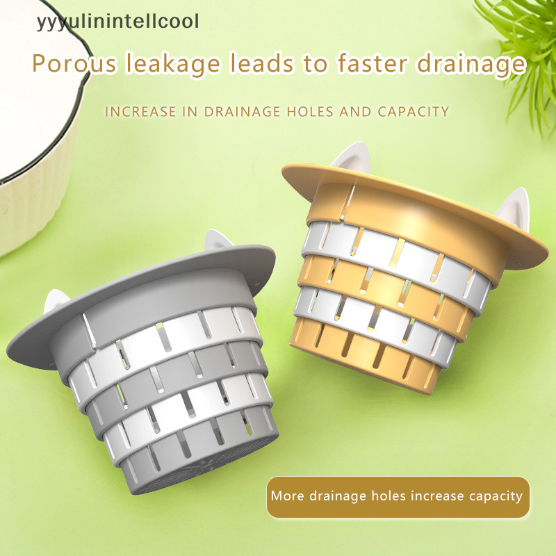 YTL Cute Rain Rabbit Ears Kitchen Sink Filter Floor Drain Hole Strainer ...