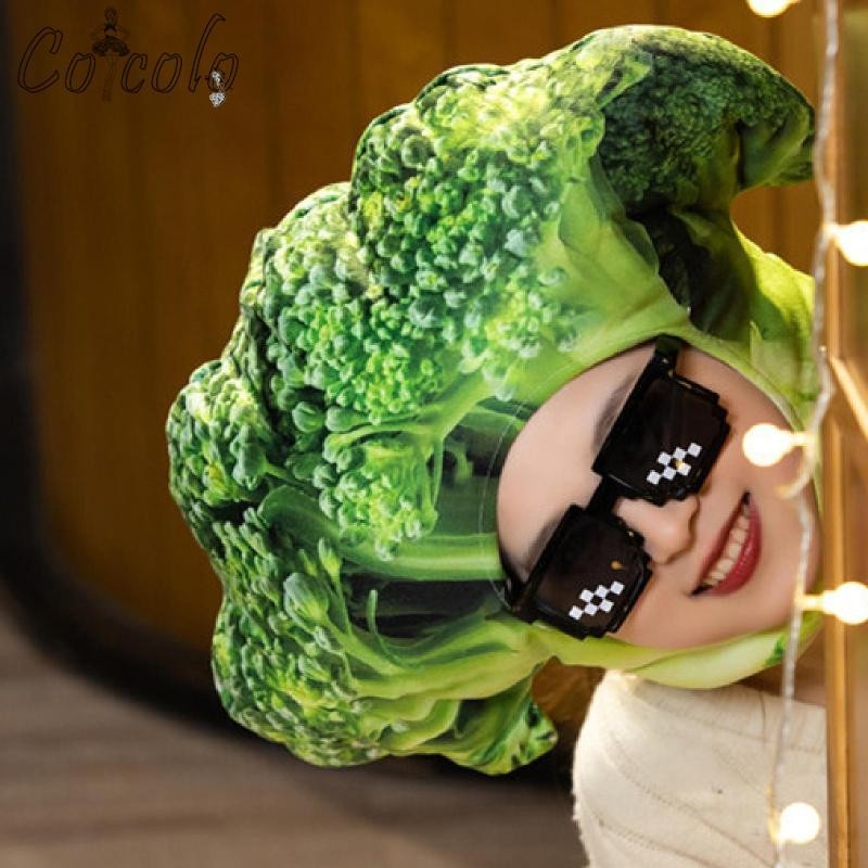 [sparkfire1] Vegetable Hat Broccoli Funny Novelty Decor Hat Funny Hat ...