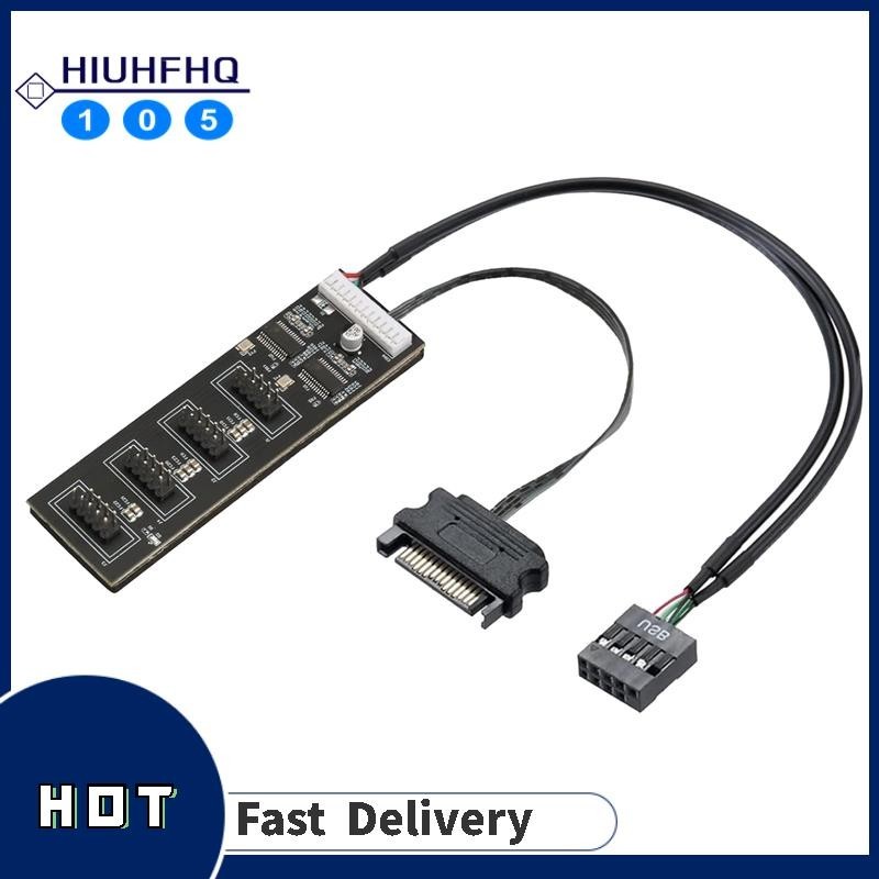 【Hiuhfhq105】9Pin USB Header Splitter with SATA Power Cable, Internal ...