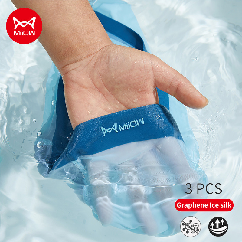 MiiOW 3pcs Summer Ice Silk Men Underwear Thin Sexy Boxer Shorts 3A Graphene Antibacterial Men's ...