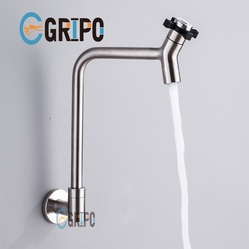 GRIPO 304 Stainless High quality Cross Handle wall mounted kitchen ...