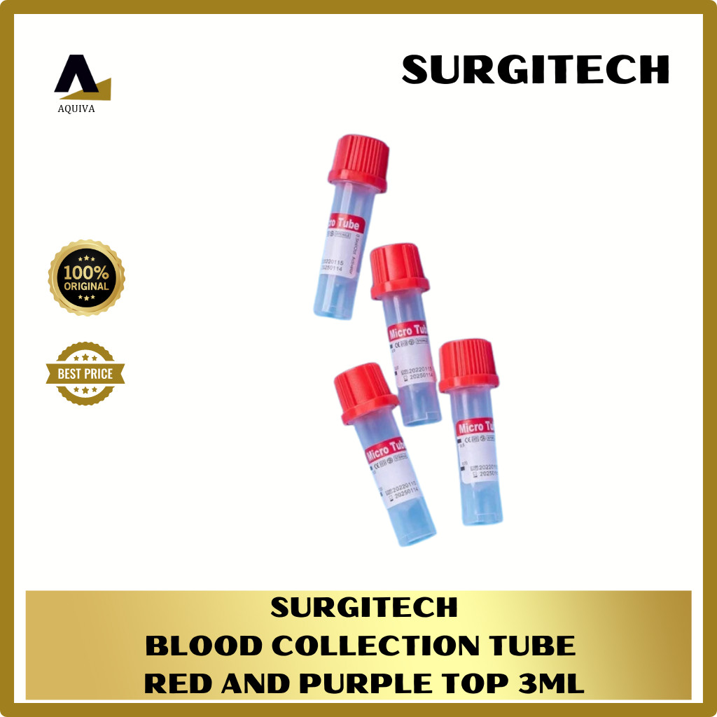 Microtainer Vacuum Blood Collection Tubes RED TOP and PURPLE (EDTA) TOP ...