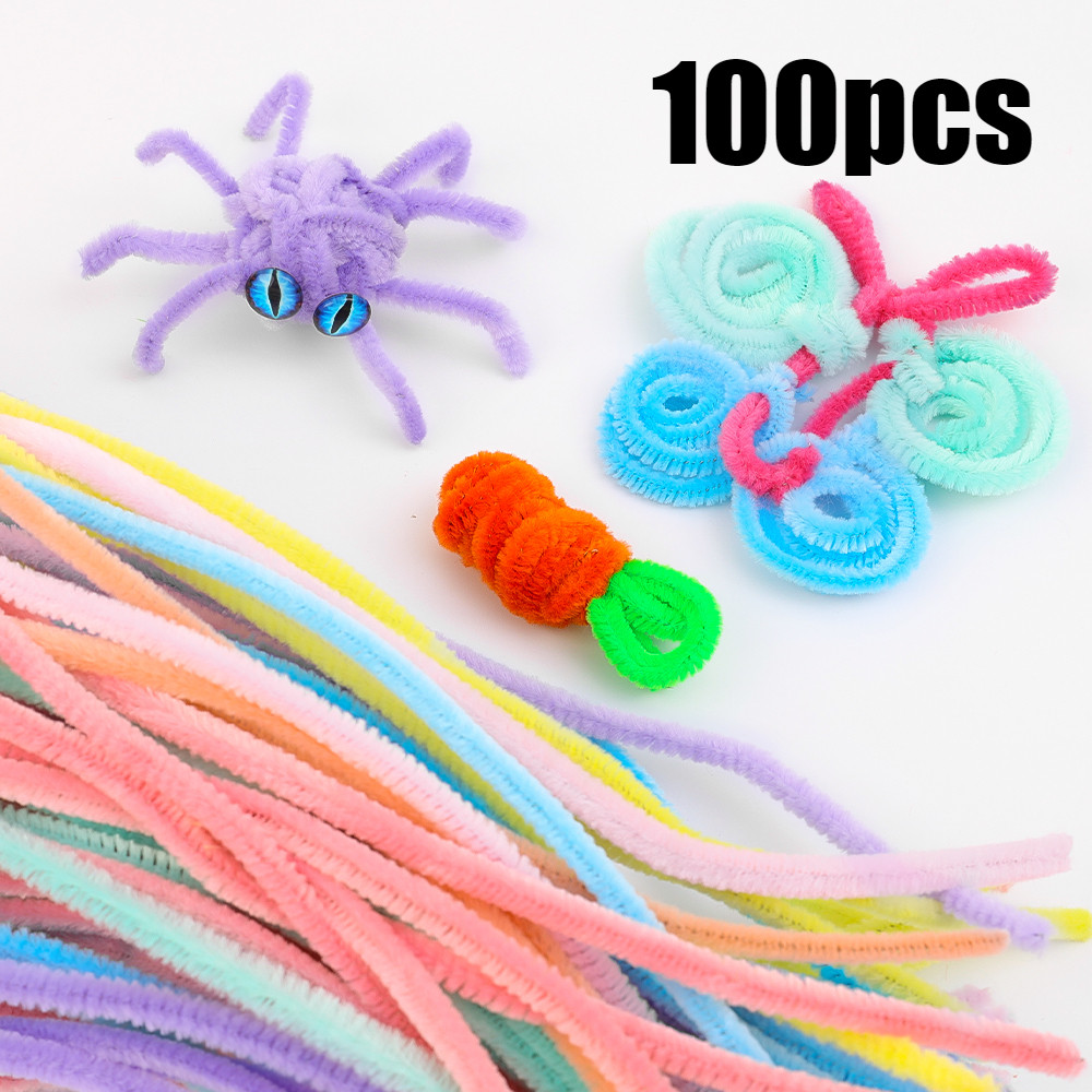 DIY Handmade Flower Twister Stick Strips Kids Plush Craft Educational ...