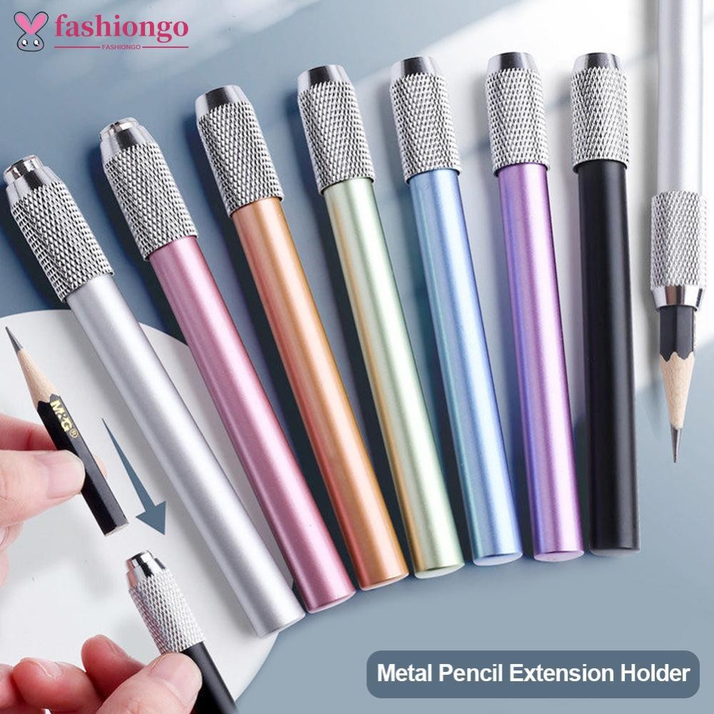 FASHIONGO Metal Pencil Extension Holder Sketch Pencil Art Drawing ...