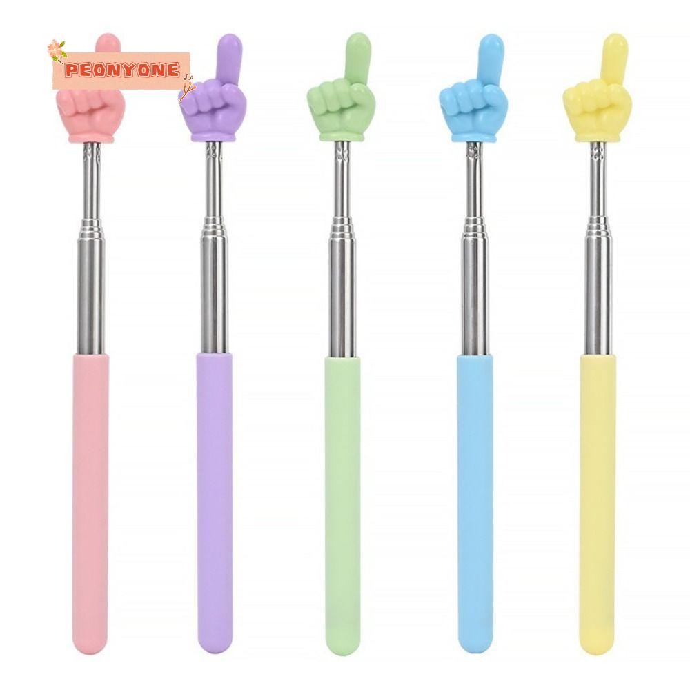PEONYR Teaching Pointer, Finger Design Telescopic Rod Finger Reading ...