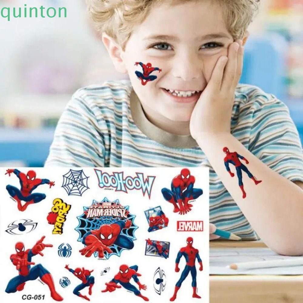 QUINTON Marvel Tattoo Stickers, Doctor Octopus Green Goblin Spiderman ...