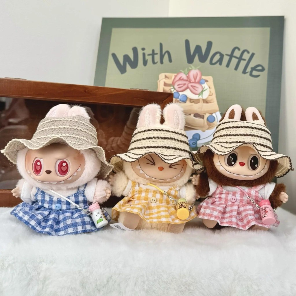 Labubu Doll Clothes: Spring Straw Hat & Dress Set - Perfect for Sitting ...