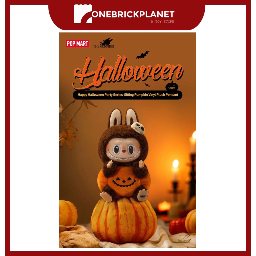POP MART Labubu Happy Halloween Party Sitting Pumpkin Plush | Shopee ...