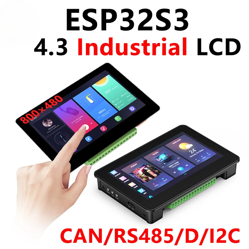 ESP32 S3 4.3inch LCD (B) 800x480 Captive TouchScreen Display Board LVGL with Sensor CAN I2C ...