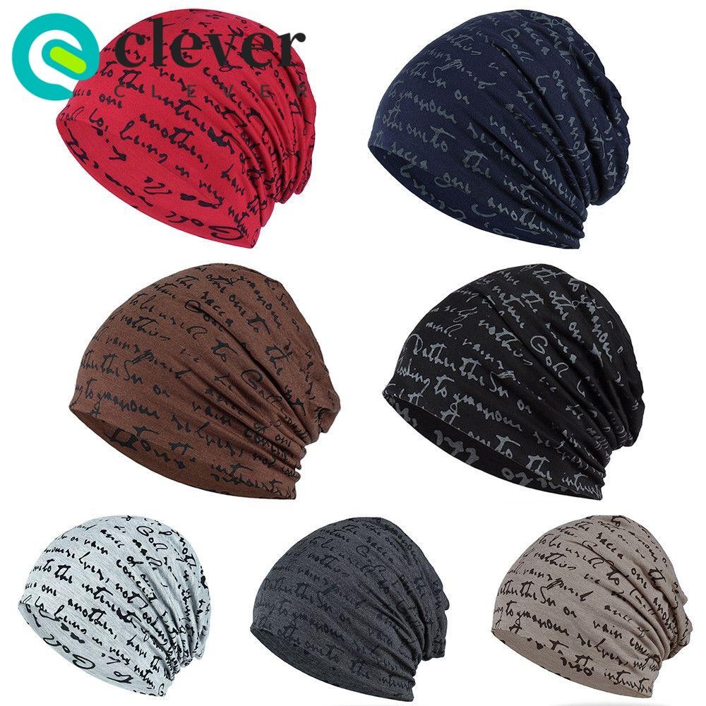 CLEVER Cotton Men's Hat Winter Warm Head Wrap Hip Hop Beanies Knit Cap ...