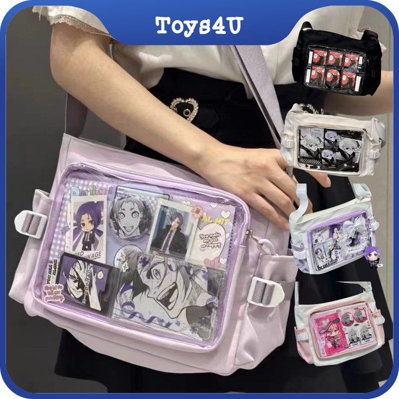 Ita Bag Shoulder Bag Doll Badge Clear Pocket Transparent Bag School ...