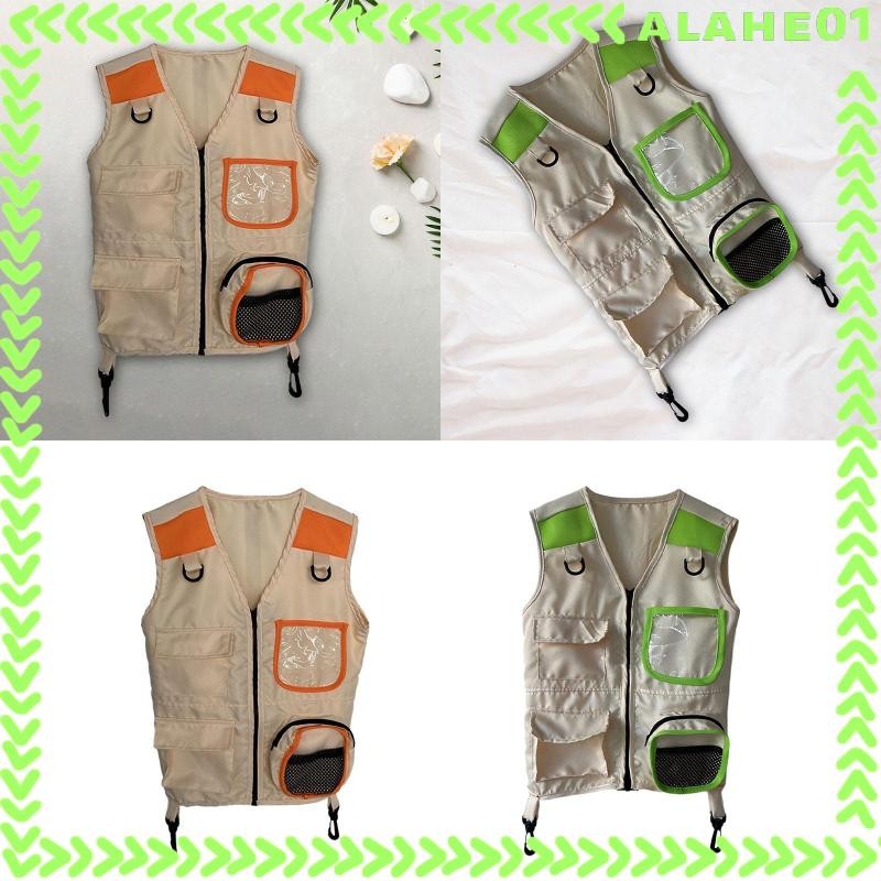 [Alahe] Kids Explorer Vest, Kids Camping Costume Cosplay Pretend Play ...