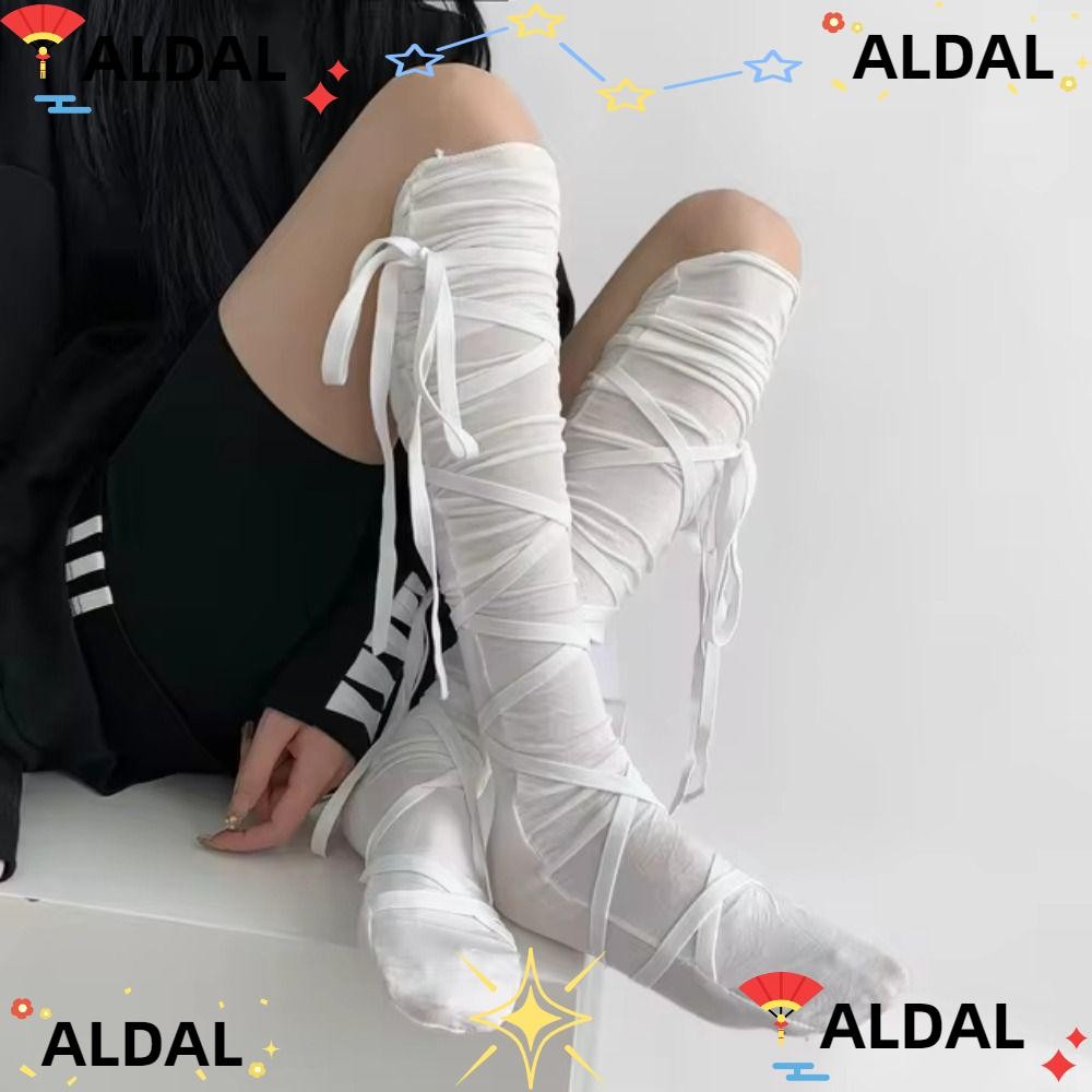 ALDAL Ballet Strappy Calf Socks, Gothic Japanese JK Club Punk Calf Tie ...