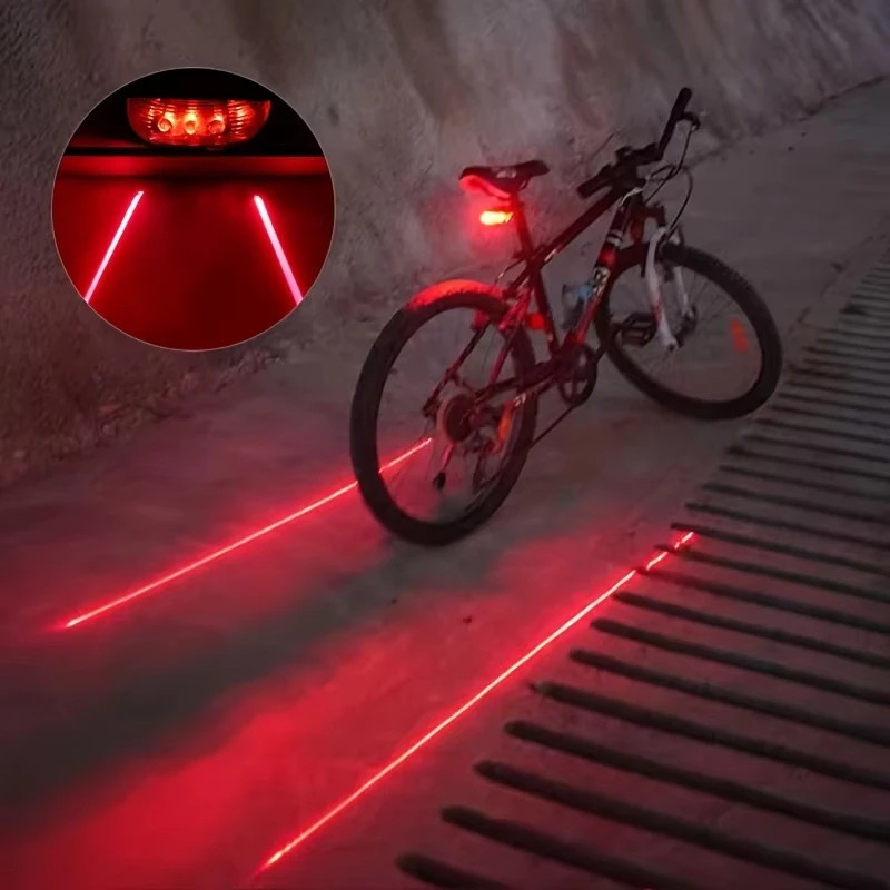 1pcs Bicycle Laser Tail Light 5LED Waterproof Safety Rear Bike Light ...