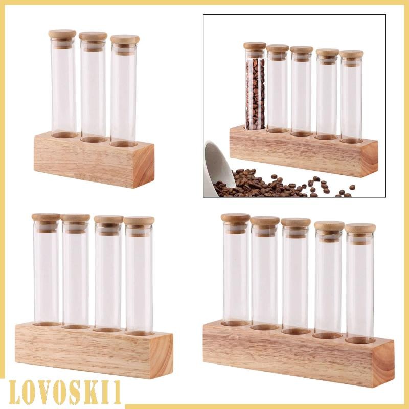 [Lovoski1] Single Dose Coffee Bean Storage Tubes Glass Coffee Beans ...