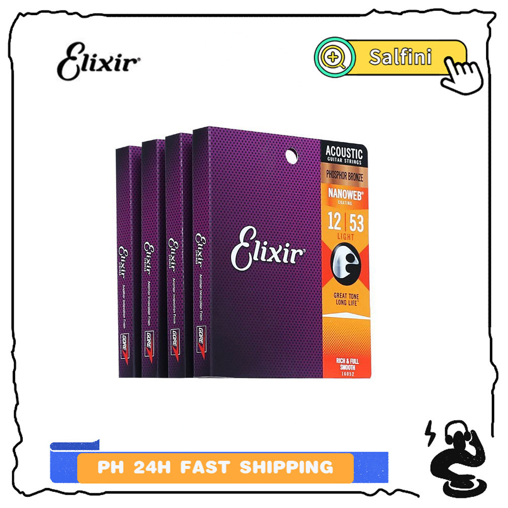 Elixir Guitar Strings 11027 11052 16027 16052 Acoustic Guitar Strings ...