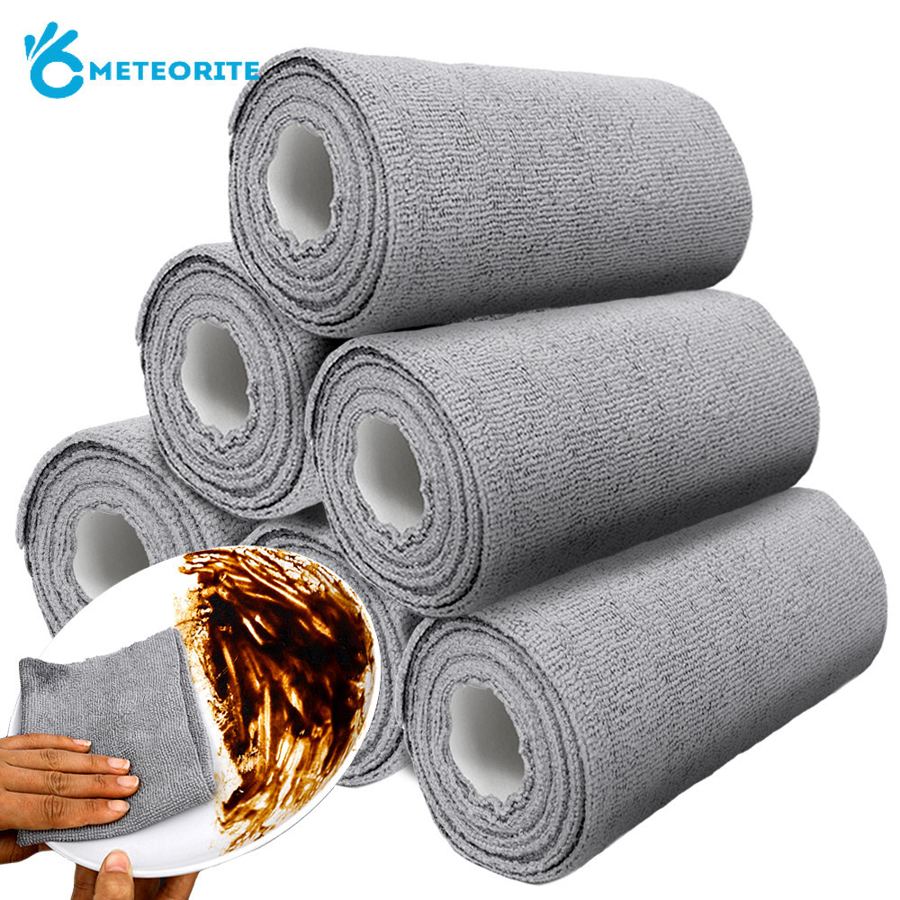 20 Pcs/Rolls Reusable Soft Absorbent Cleaning Wipe - Kitchen Microfiber ...